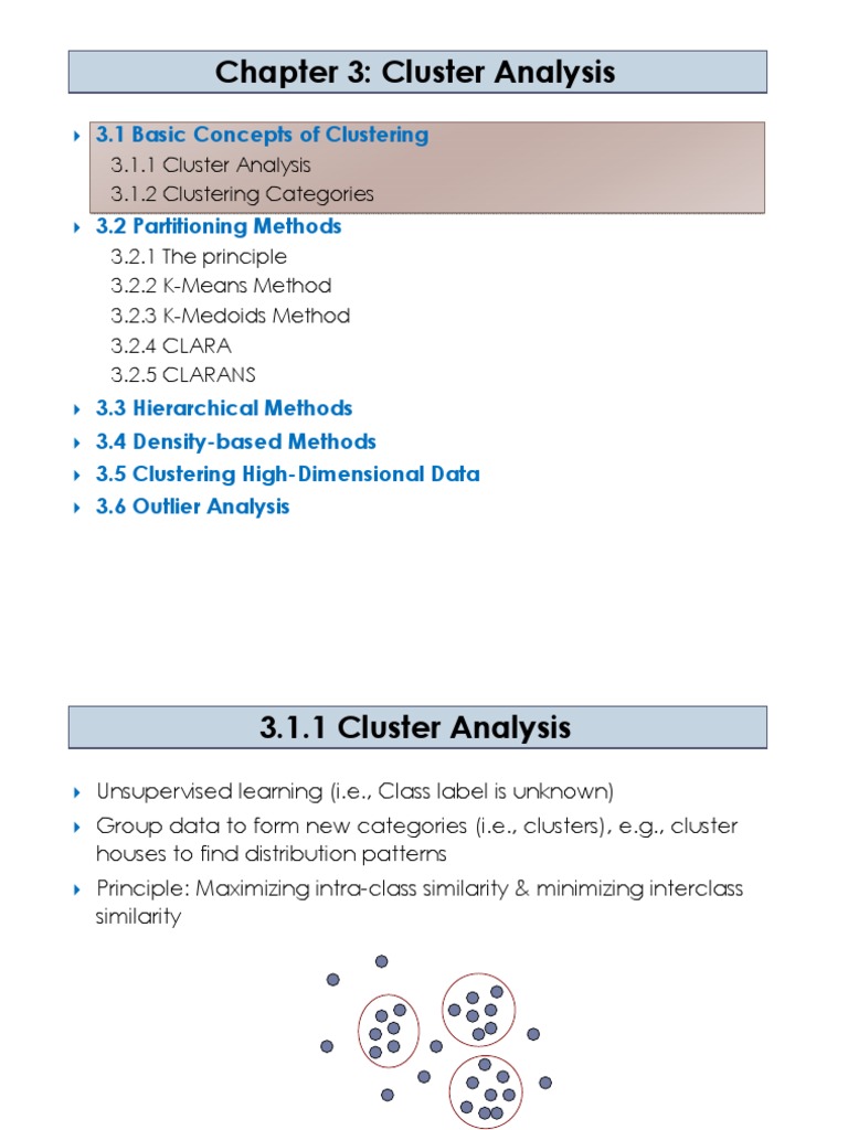 Chapter 3: Cluster Analysis: 3.1 Basic Concepts of Clustering | PDF | Cluster Analysis | Algorithms