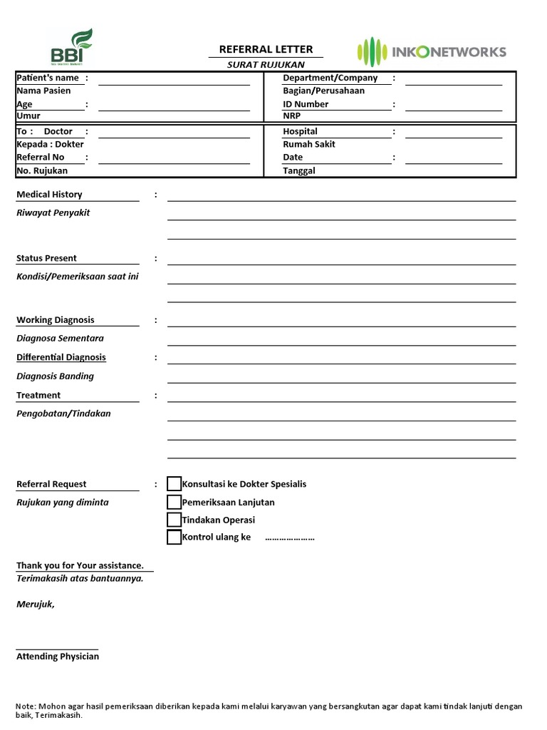 Format Surat Rujukan | PDF