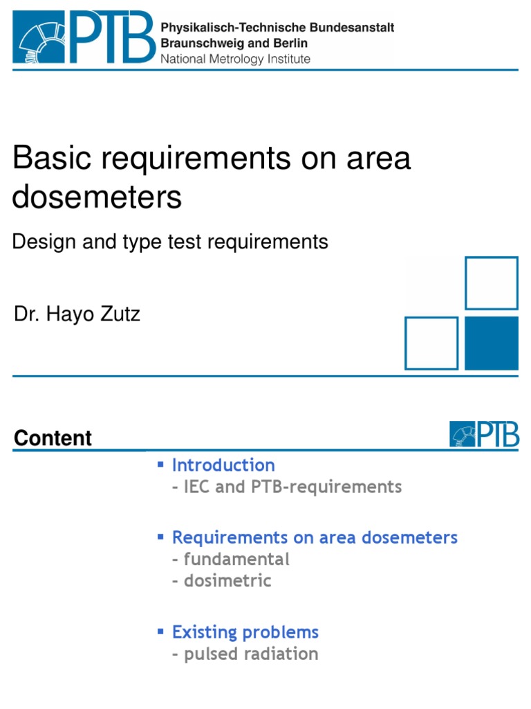 Area Dosemeters: IEC 60846-1 Overview | PDF | Ionizing Radiation ...