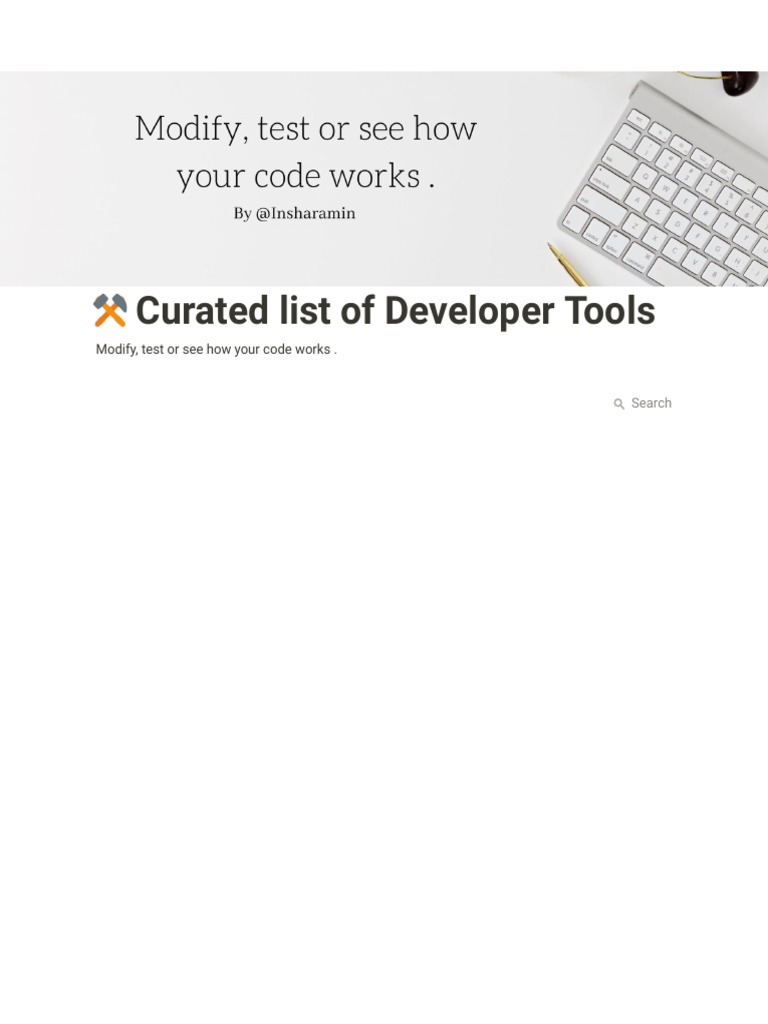 Curated List of Developer To | PDF | Web Application | Websites