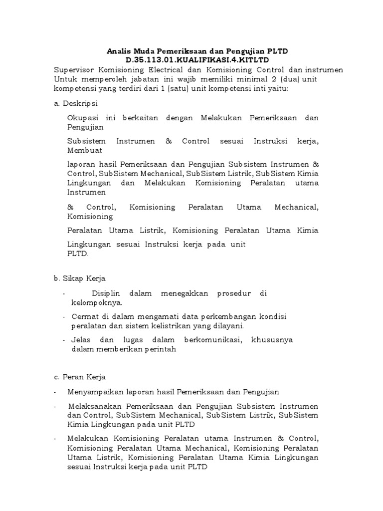 Komisioning Level4 | PDF