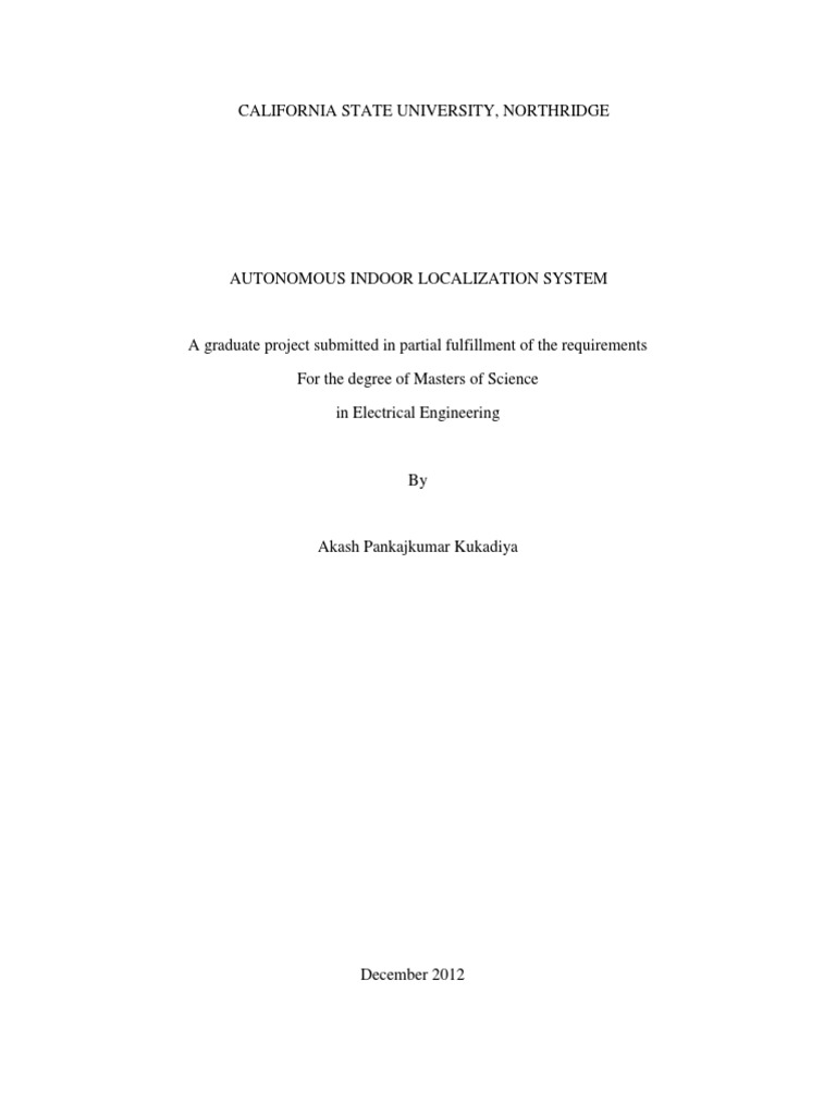 Autonomous Indoor Localization Project | PDF | Subroutine | Field ...