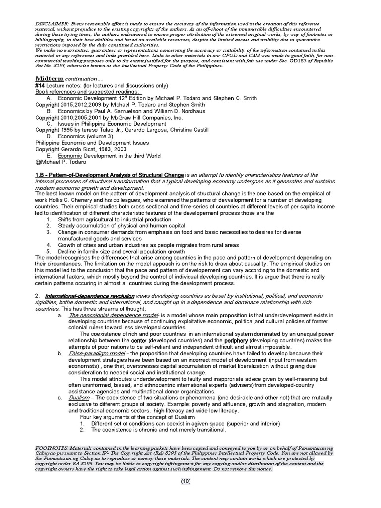 A05 - EcoDev - TheoriesofEcoGrowth&Dev | Download Free PDF | Free Market | Neoclassical Economics