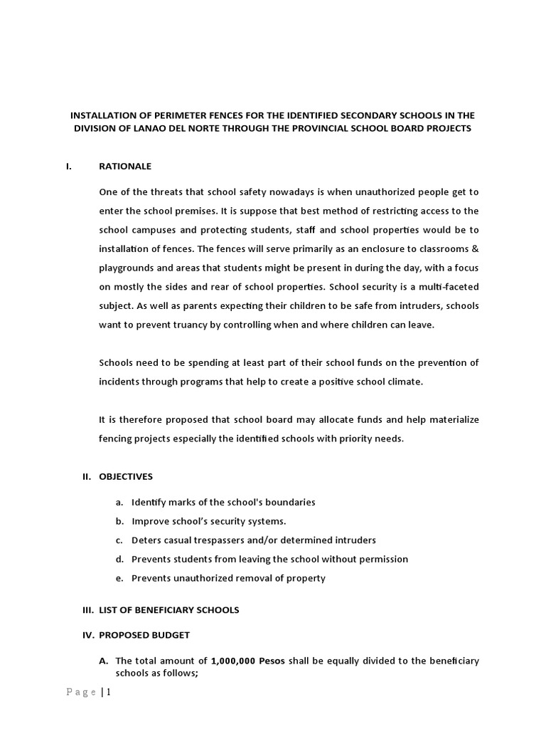 Proposal Perimeter Fence01 | PDF | Fence | Government