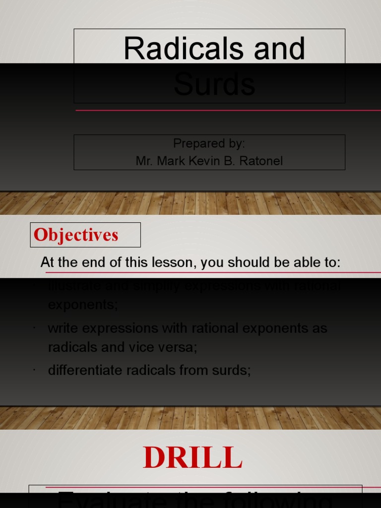 Radicals and Surds: Simplification Guide | PDF | Equations | Arithmetic