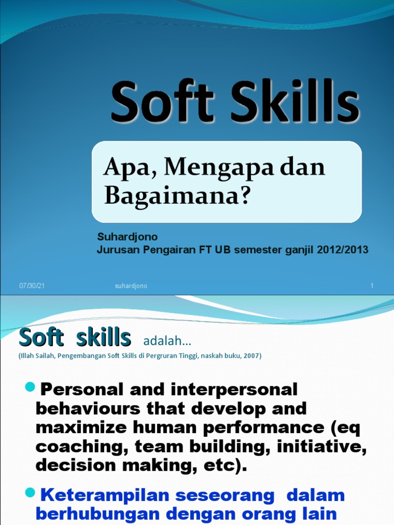 1b Soft Skills Contoh | PDF | Skill | Neuropsychological Assessment