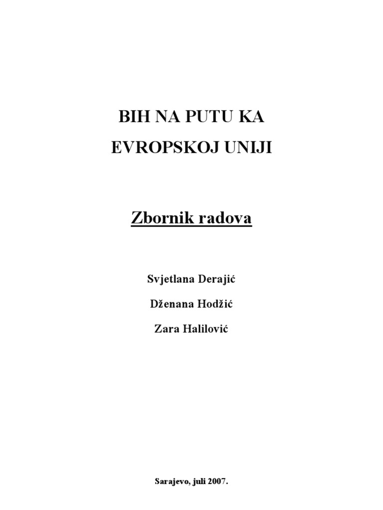 BiH Na Putu Ka EU | PDF