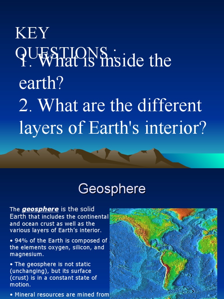 Structure of The Earth | PDF | Planetary Core | Crust (Geology)