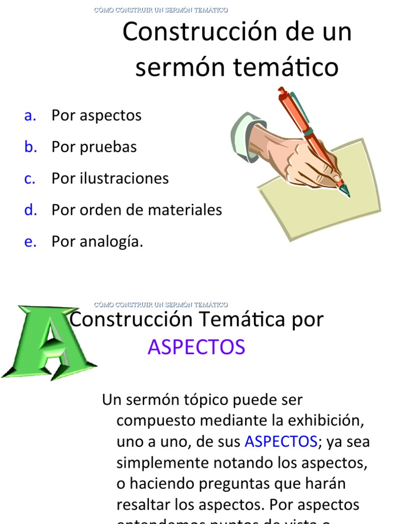 7como Construir Sermones Tematicos | PDF | Sermón | Cristo (título)