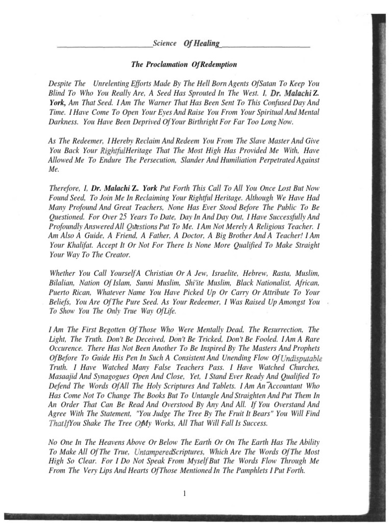 DR York - Science of Healing | PDF | Senses | Papyrus