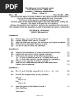 ICSE Class 9 Computer Applications Sample Question Papers | PDF | Control Flow | Copyright ...
