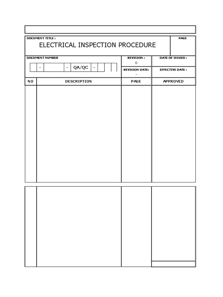 Electrical Inspection Procedure | PDF | Transformer | Alternating Current