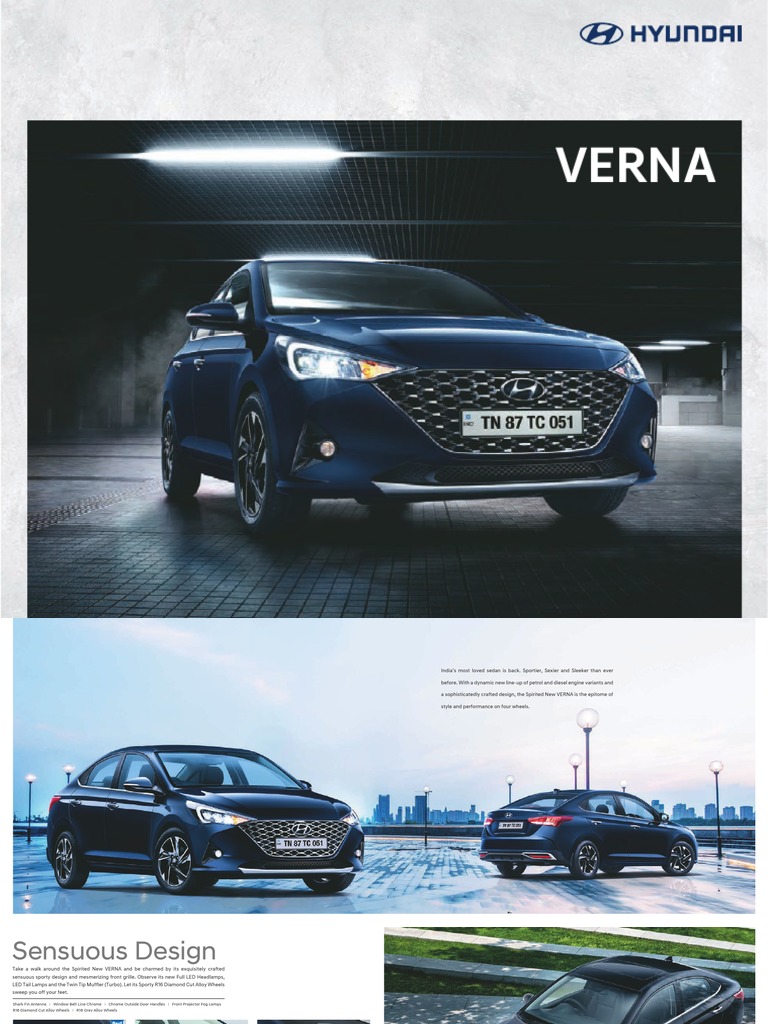 Verna Brochure Apr 2020 | PDF | Automotive Technologies | Vehicle Parts