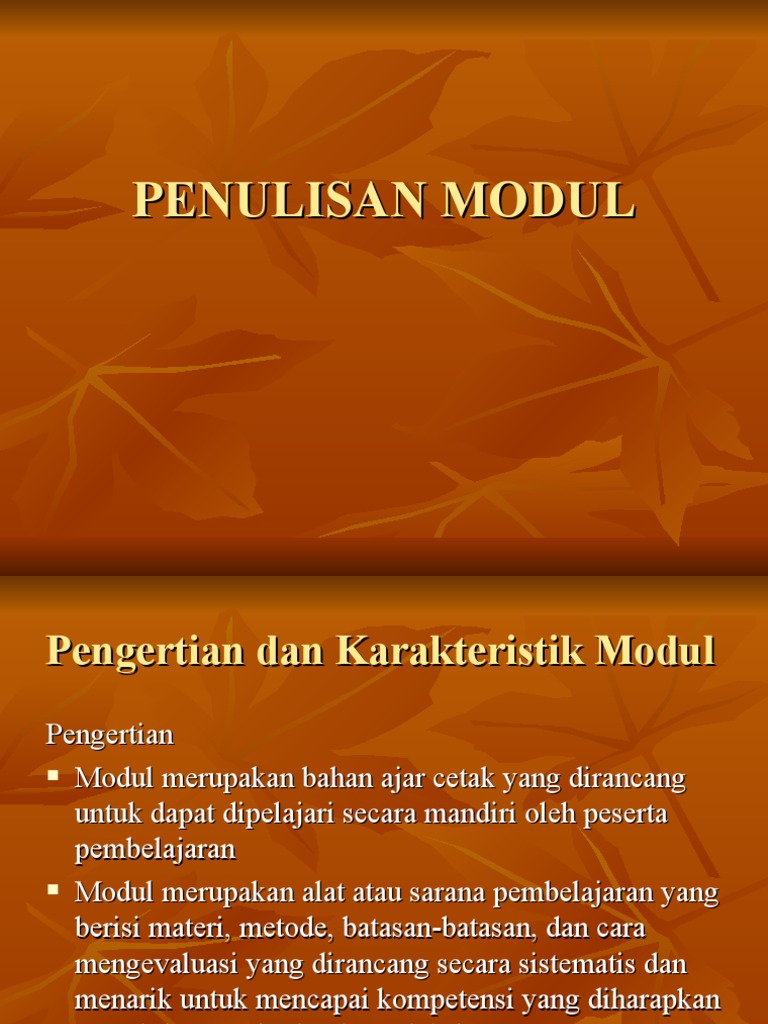 Penulisan Modul | PDF | Karier & Perkembangan | Pengembangan Diri