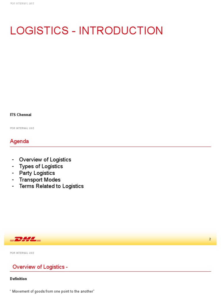 Logistics - Introduction: Rosalin Rubarani | PDF | Logistics | Systems ...