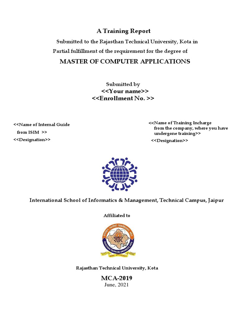 Rtu - Report - Format - Vi Sem | PDF | Computer Science | Computing