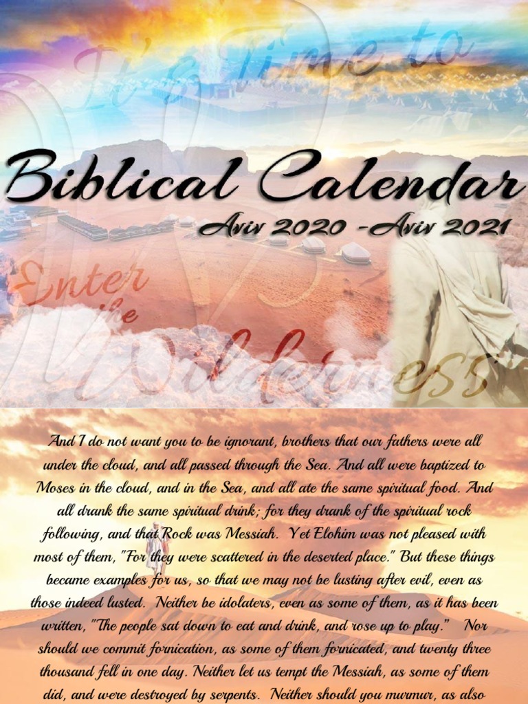 2020 Biblical Calender | PDF | Hebrew Calendar | Shabbat