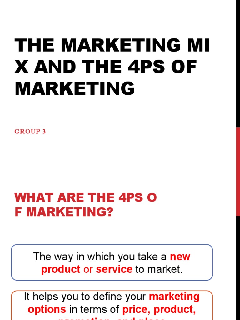 The Marketing Mix and The 4Ps of Marketing | PDF