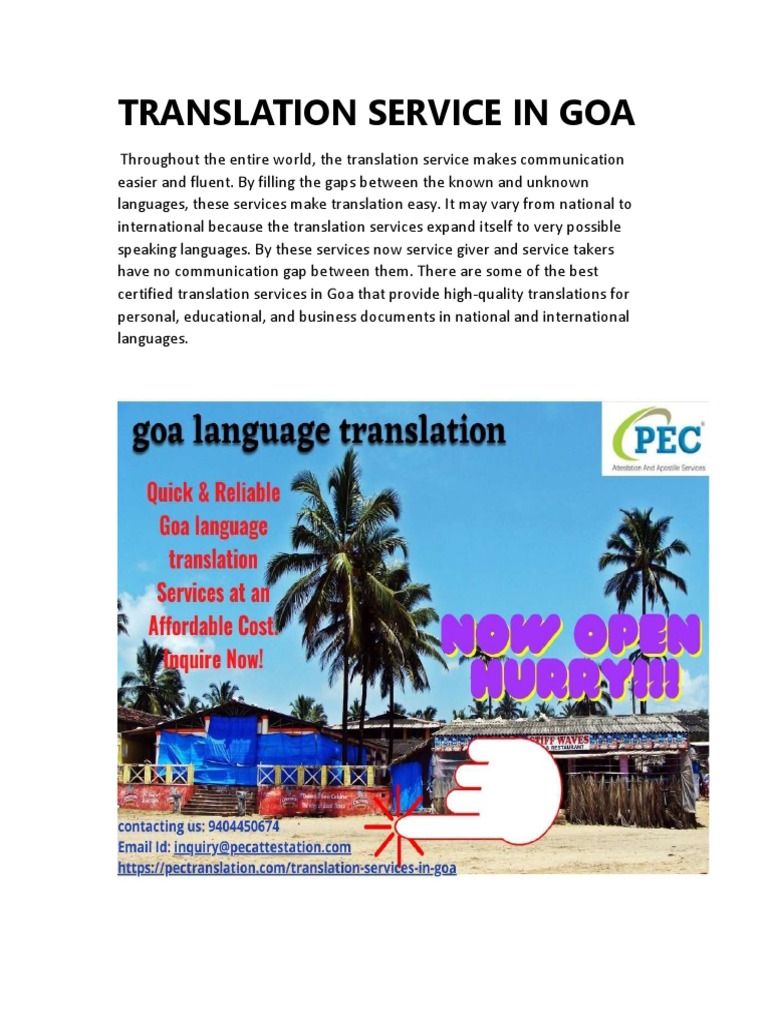 Goa Translation | PDF | Translations | Communication