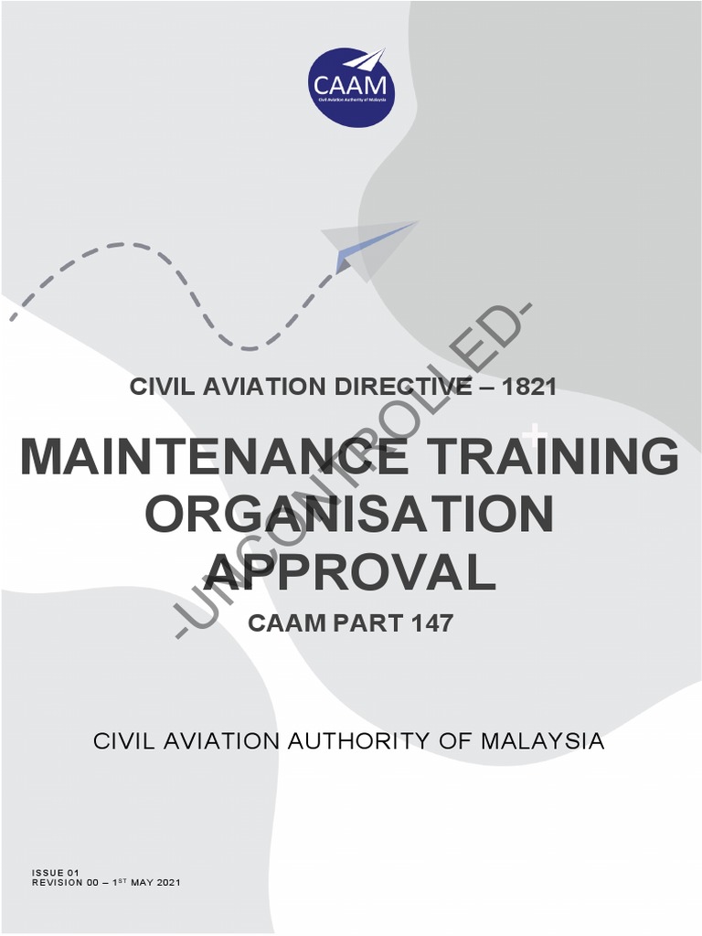 Maintenance Training Organisation Approval: - Uncontrolled | Download ...
