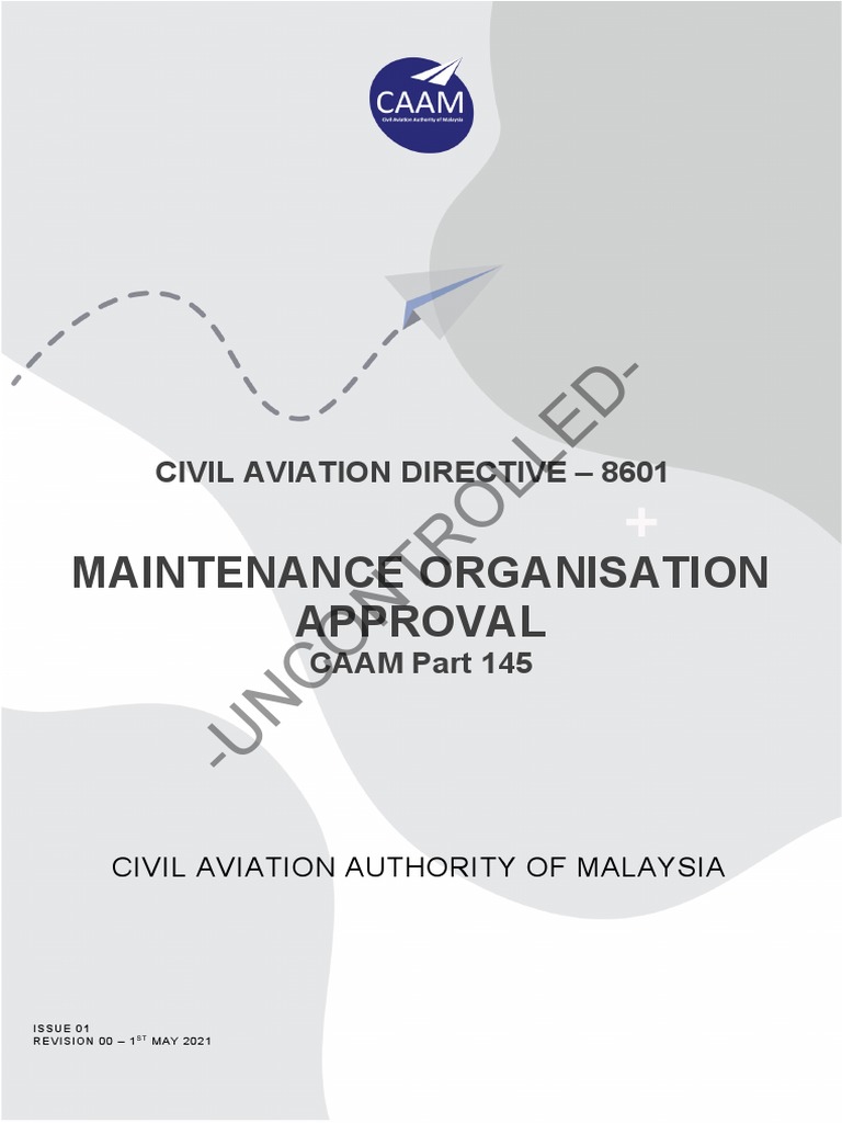 CAD 8601 Maintenance Organisation Approval CAAM Part 145 | PDF ...