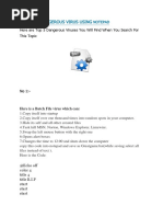 Create Virus On Notepad | PDF | System Software | X86 Architecture