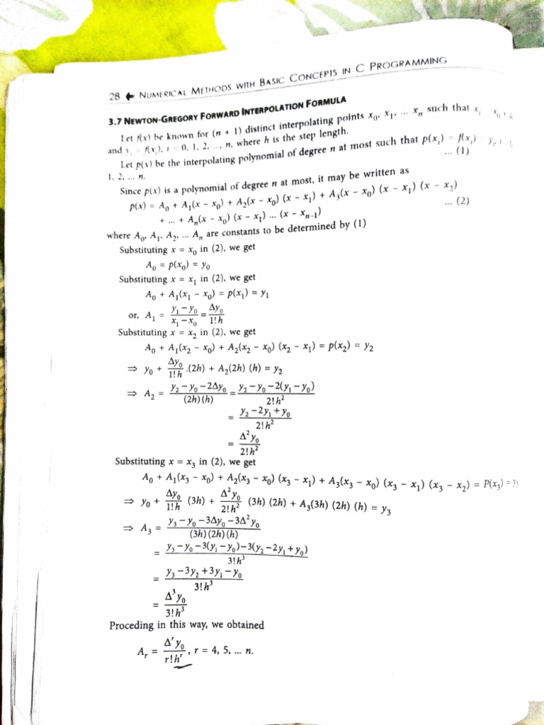 Newton Gregory Forward Backward | PDF | Interpolation | Polynomial