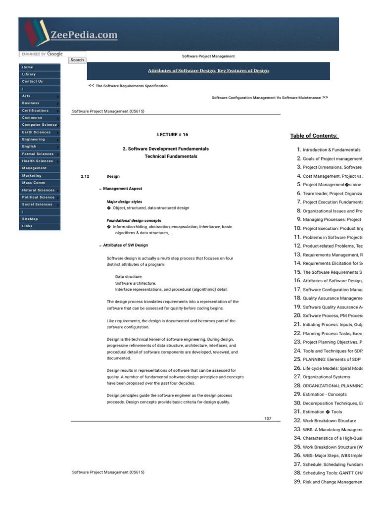 Attributes of Software Design Key Features of Design Software Project ...