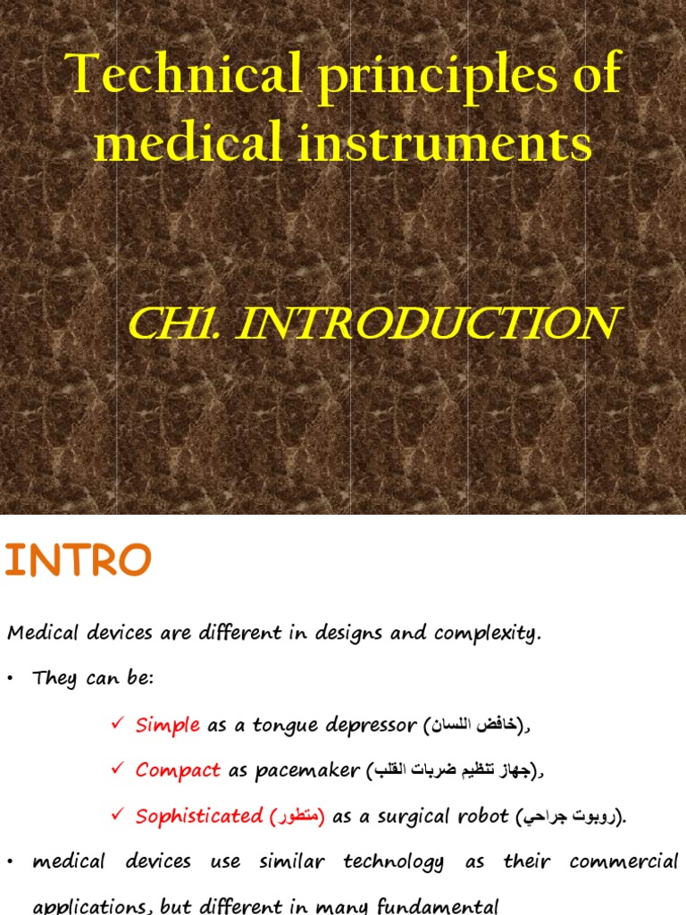 Technical Principles of Medical Instruments: Ch1. Introduction | Download grátis PDF | Medical ...
