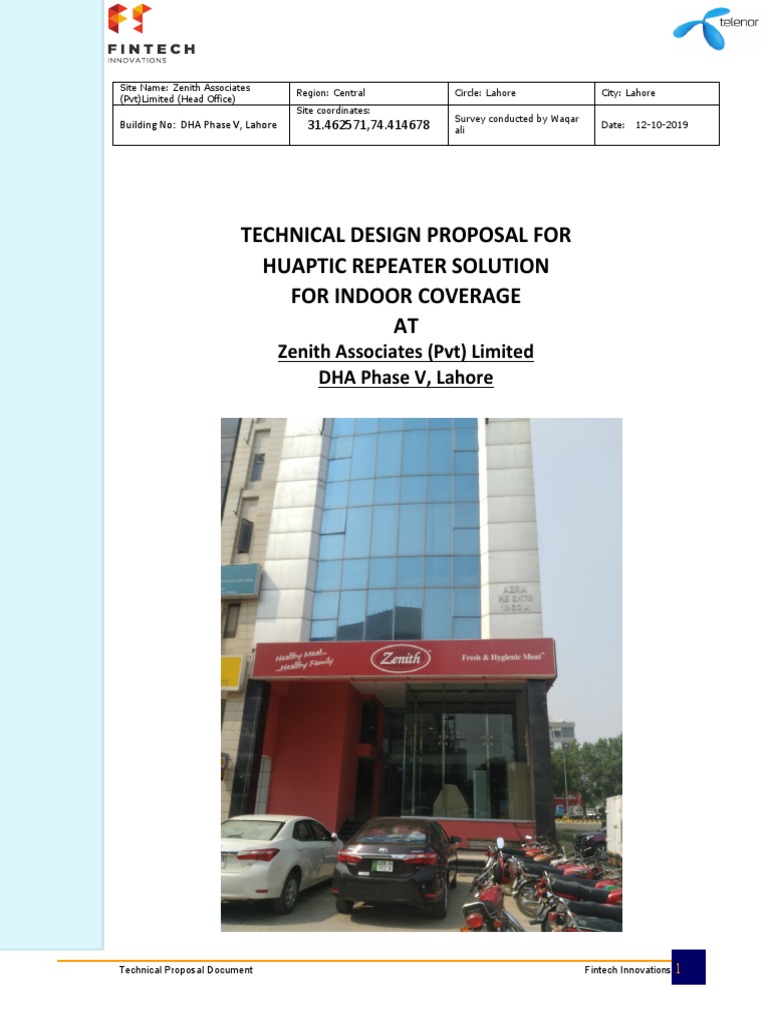 Technical Design Proposal For Huaptic Repeater Solution For Indoor ...