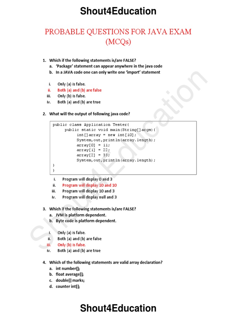 Java Ques | PDF | Class (Computer Programming) | Method (Computer ... Java Ques | PDF | Class (Computer Programming) | Method (Computer ...