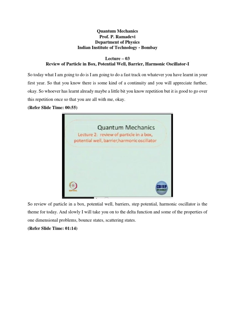 Lec 3 | PDF | Wave Function | Quantum Mechanics