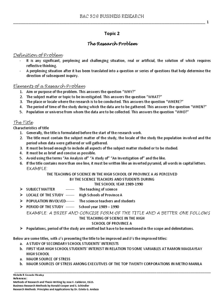 RESEARCH. The Research Problem | PDF | Question | Science