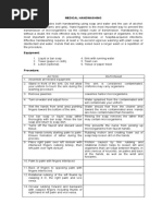 CHECKLIST Medical and Surgical Handwashing | PDF | Hand Washing | Finger