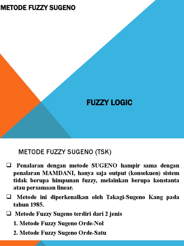 Metode Fuzzy Sugeno 2021 | PDF