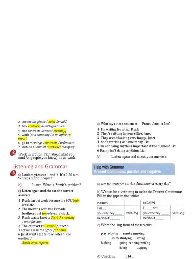 Present Continuous | PDF | Language Mechanics | Linguistic Morphology