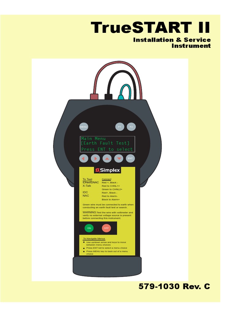 Truestart Ii: Installation & Service Instrument | PDF | Electrical ...