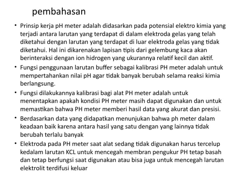 Pembahasan PH Meter | PDF
