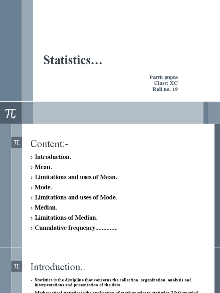 Statistics | PDF | Mean | Statistics