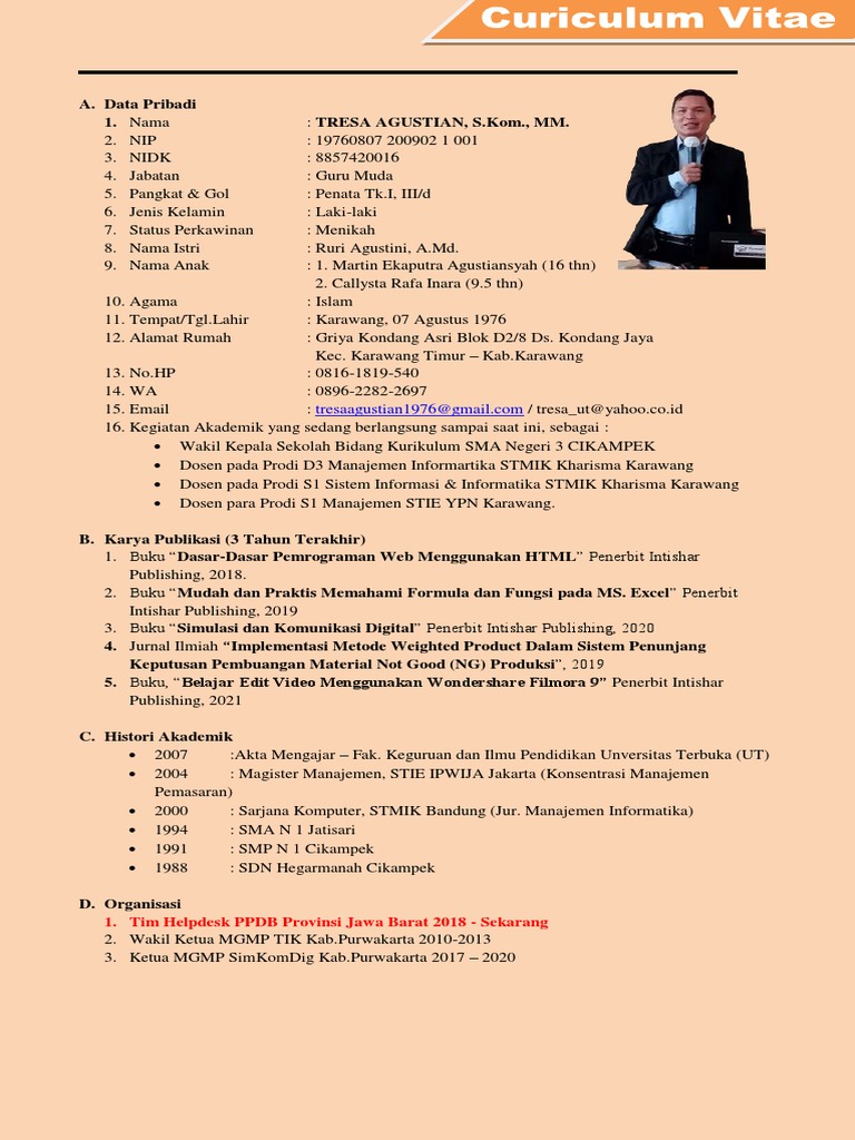 CV Tresa Agustian - Juli-2021 | PDF