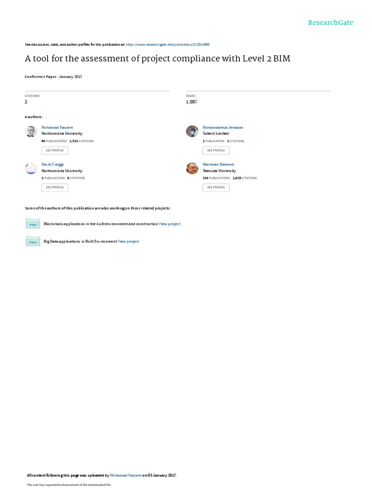A Tool For The Assessment of Project Compliance With Level 2 BIM | PDF ...