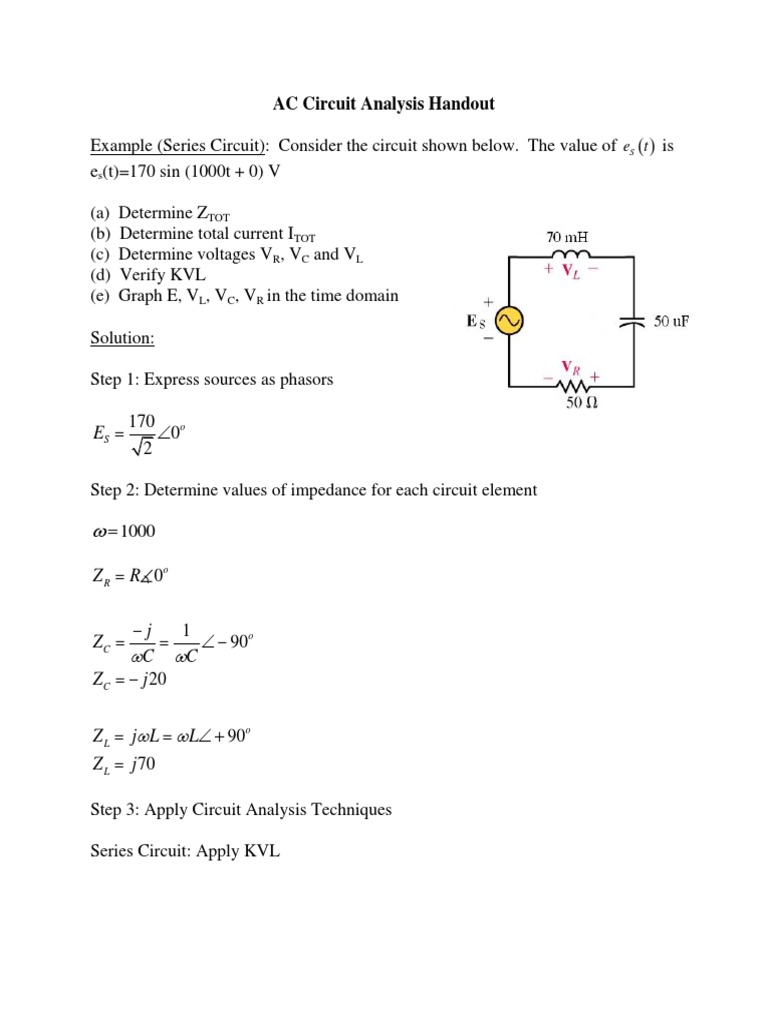 Ac Circuit Analysis Guide Pdf Network Analysis Electrical Circuits 4276