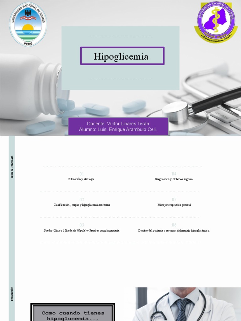 Manejo de Hipoglucemia y Glucocemin | PDF | Hipoglucemia | Medicina