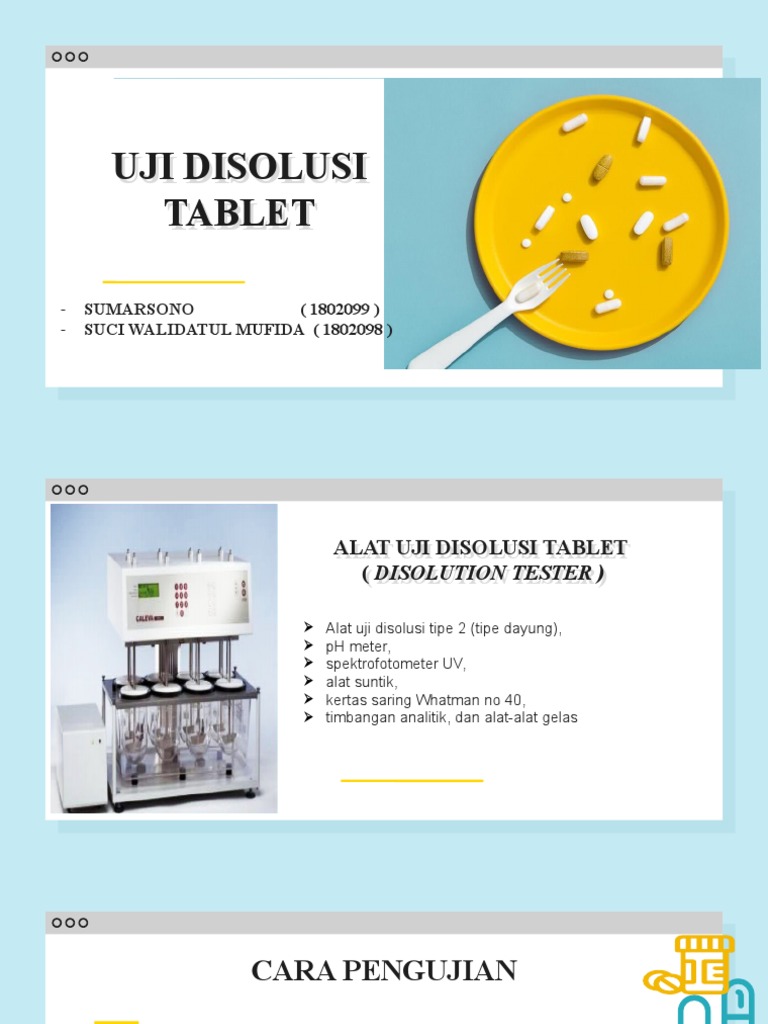 Uji Disolusi Tablet | PDF