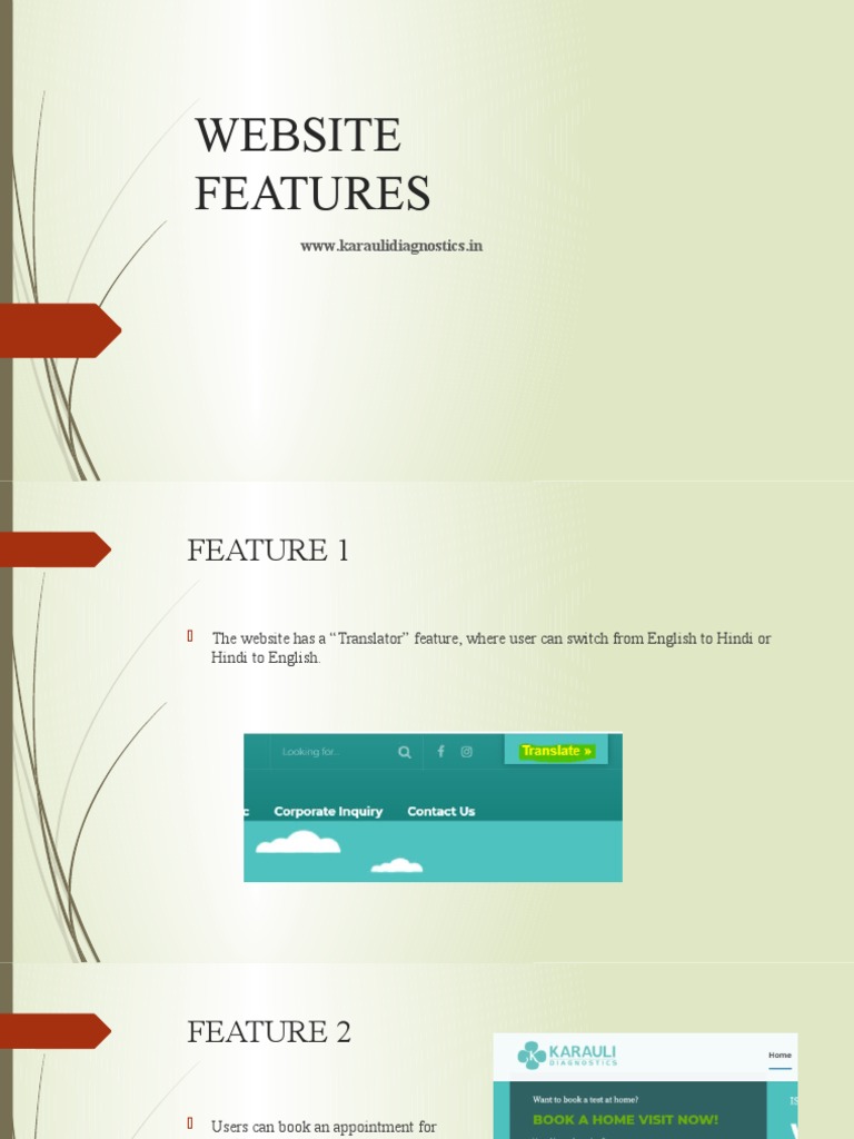 Website Features | PDF