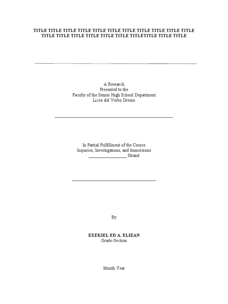 Research Template | PDF | Verb | Methodology