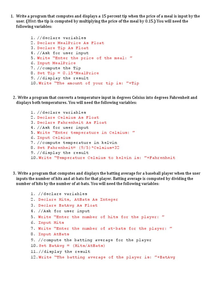 Problem Solving Assignment 1 | PDF