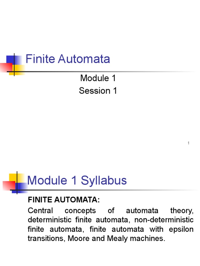FLAT Module-I | PDF | Automata Theory | Theory Of Computation