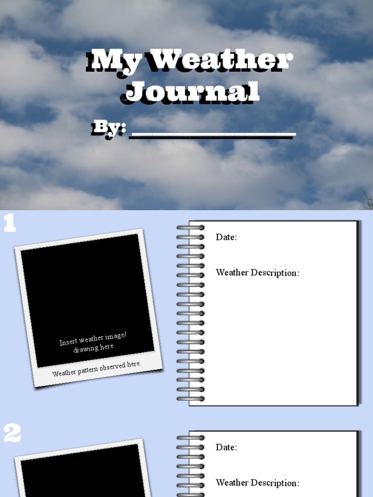 Weekly Weather Journal Template | PDF