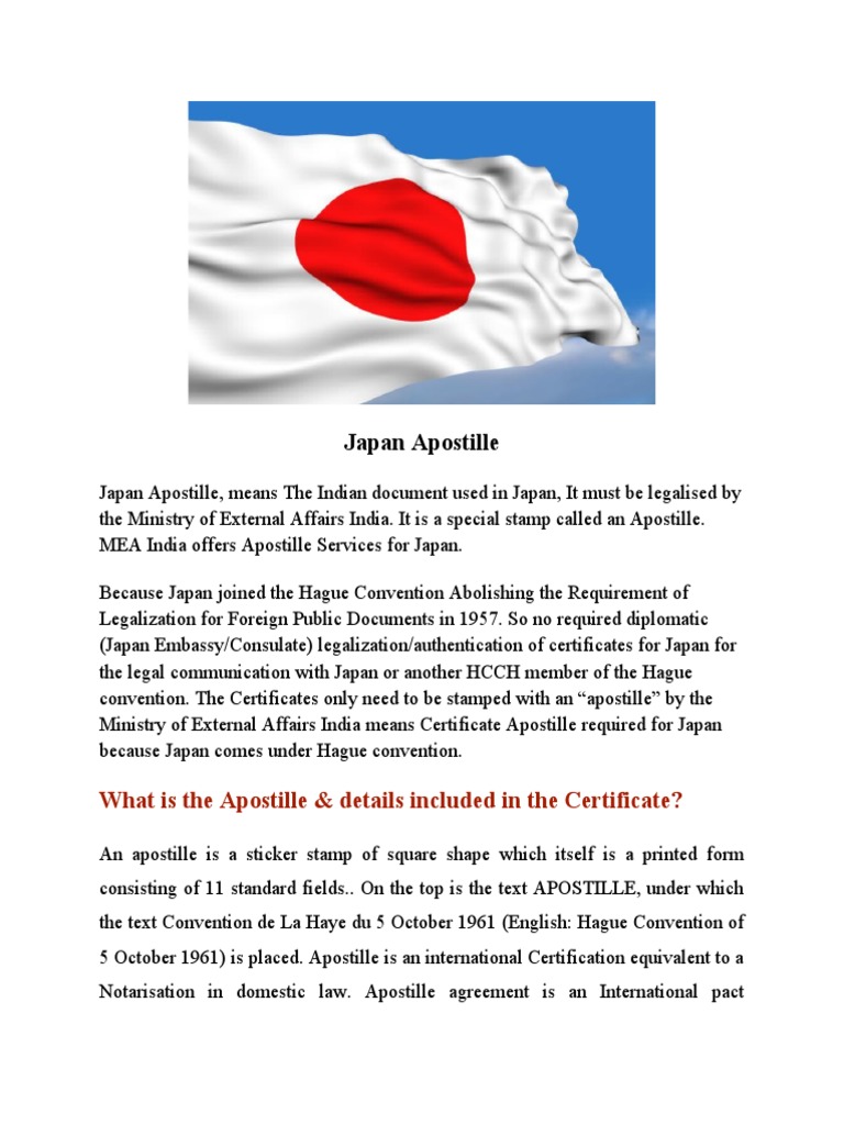 Japan Apostille: What Is The Apostille & Details Included in The ...